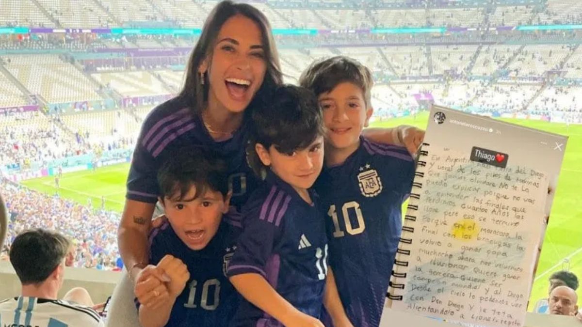 La Tierna Carta De Thiago Messi Que Compartió Antonella Antes De La Final
