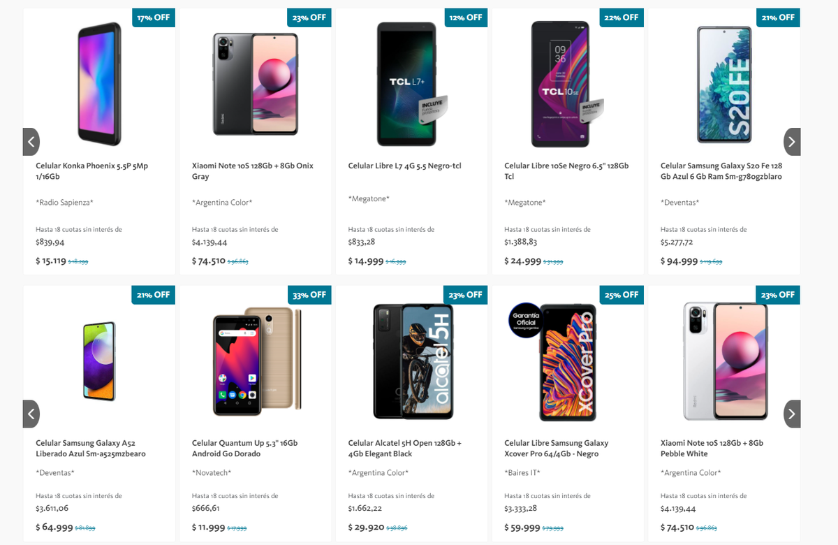 Nueva promo para comprar celulares con descuentos del 30% y cuotas sin ...