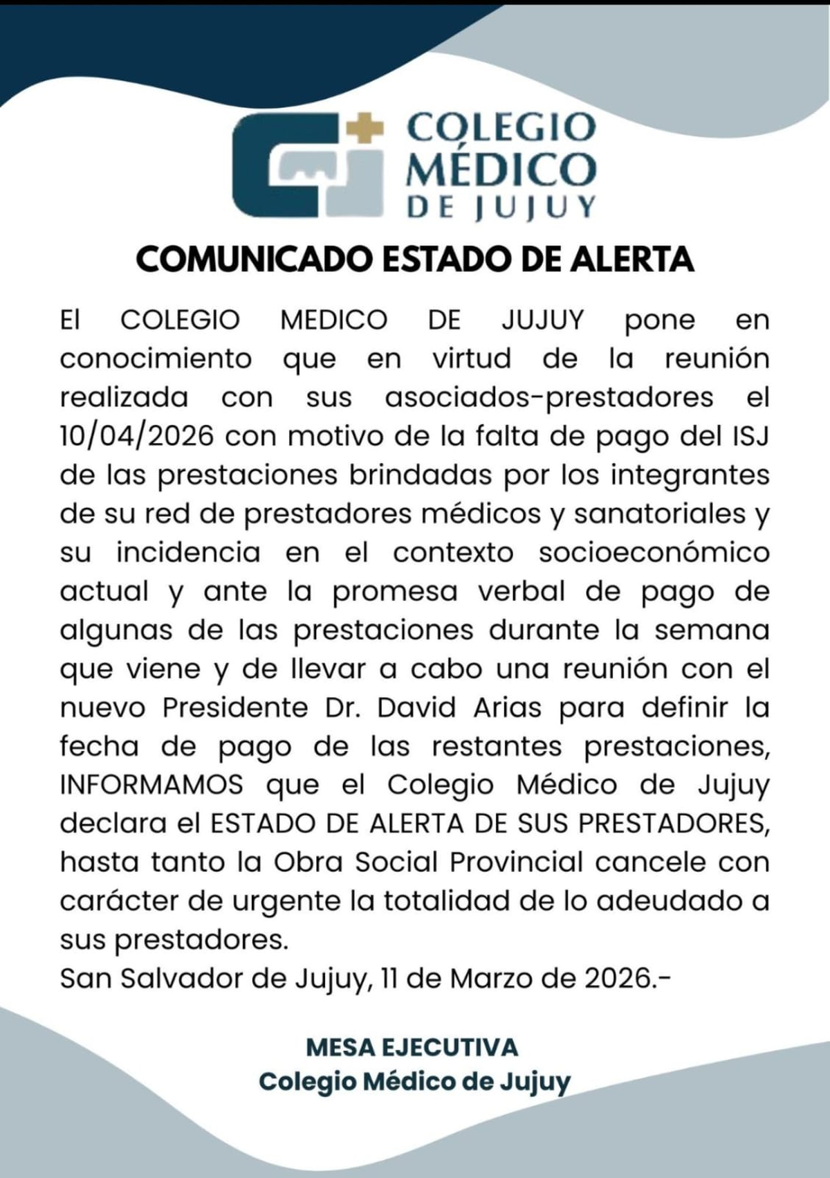 ISJ en la mira: declaran estado de alerta por falta de pago a prestadores