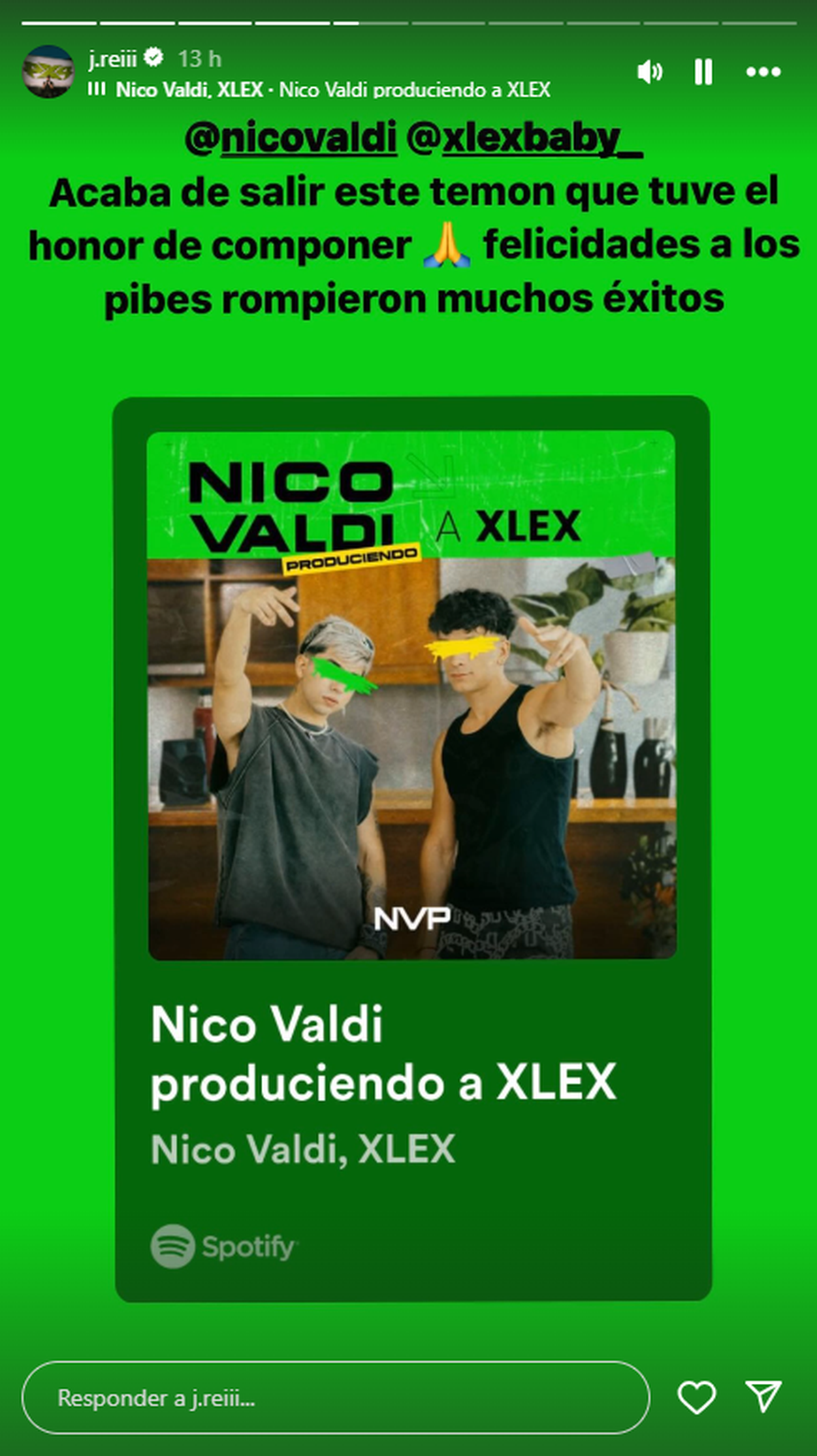 Se estrenó la NVP del jujeño XLEX y el famoso productor Nico Valdi