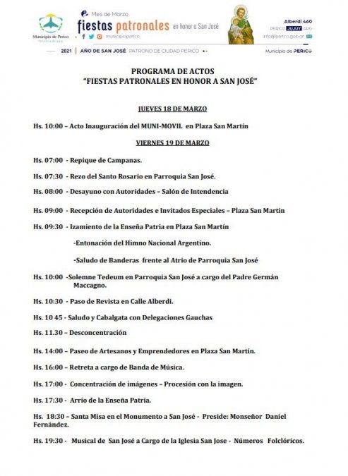 Perico celebra a su santo patrono, San José