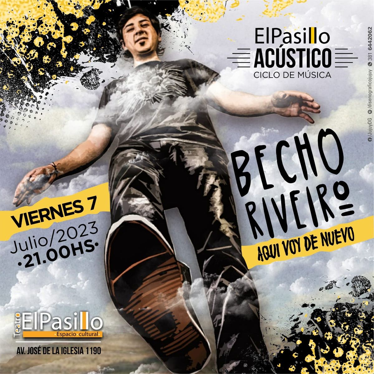 Becho Riveiro presenta Aquí voy de nuevo en el Teatro El Pasillo