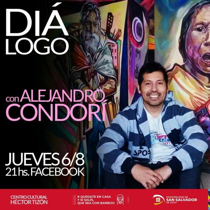 El artista Alejandro Condorí será parte del Ciclo Conversaciones