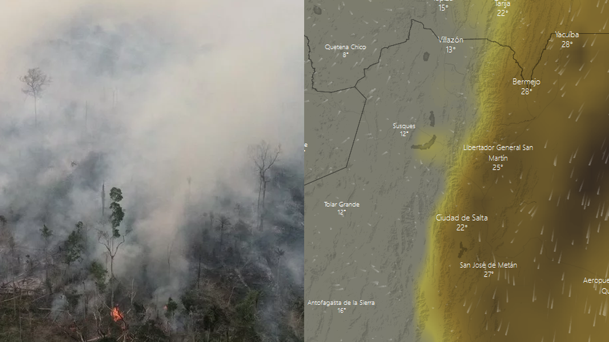 Mapa en vivo: localidades jujeñas alcanzadas por el humo del Amazonas