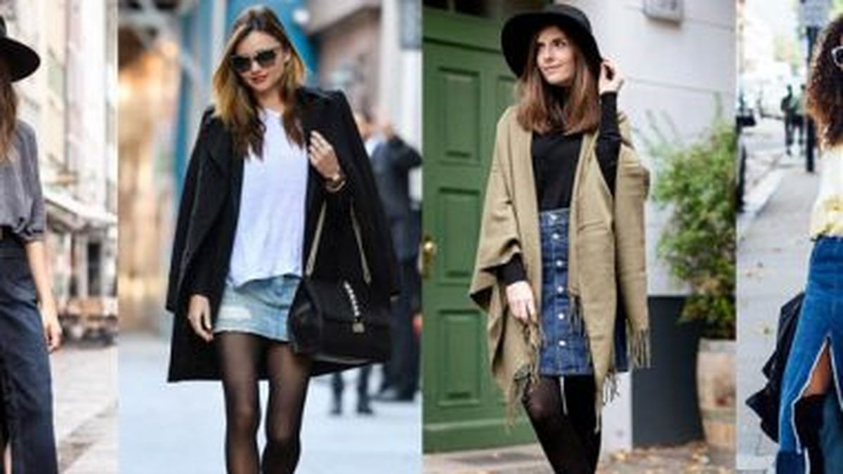 7 Formas de usar una pollera de denim en Invierno