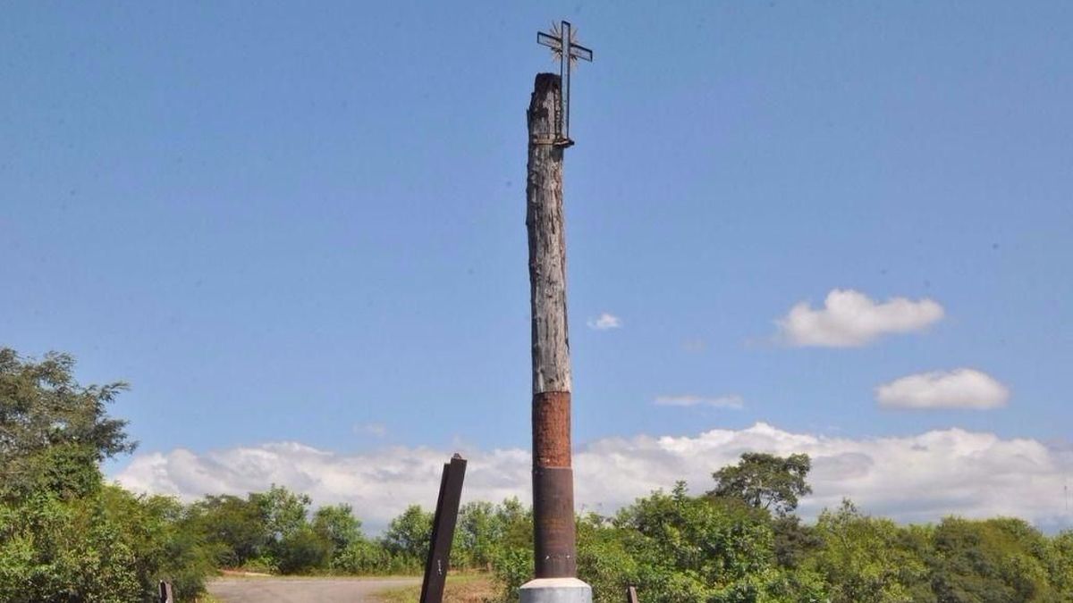 Todo listo para el ascenso a la Cruz en Cerro Las Rosas