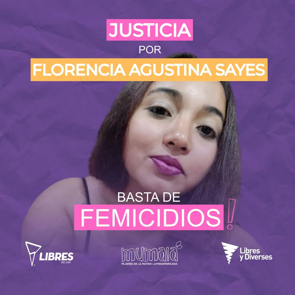 Convocan a marchar pidiendo justicia por el femicidio de Florencia Sayes