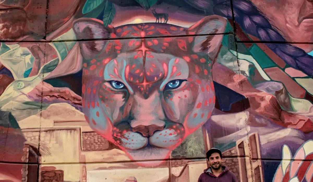 Nicolás Anún finalizó un magnífico mural en Sargento Cabral