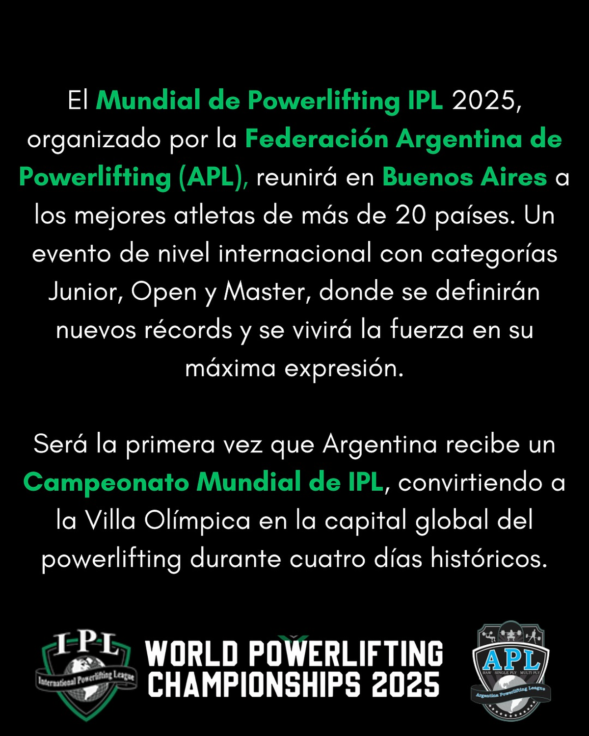 Con presencia jujeña, se pone en marcha el Mundial de Powerlifting APL