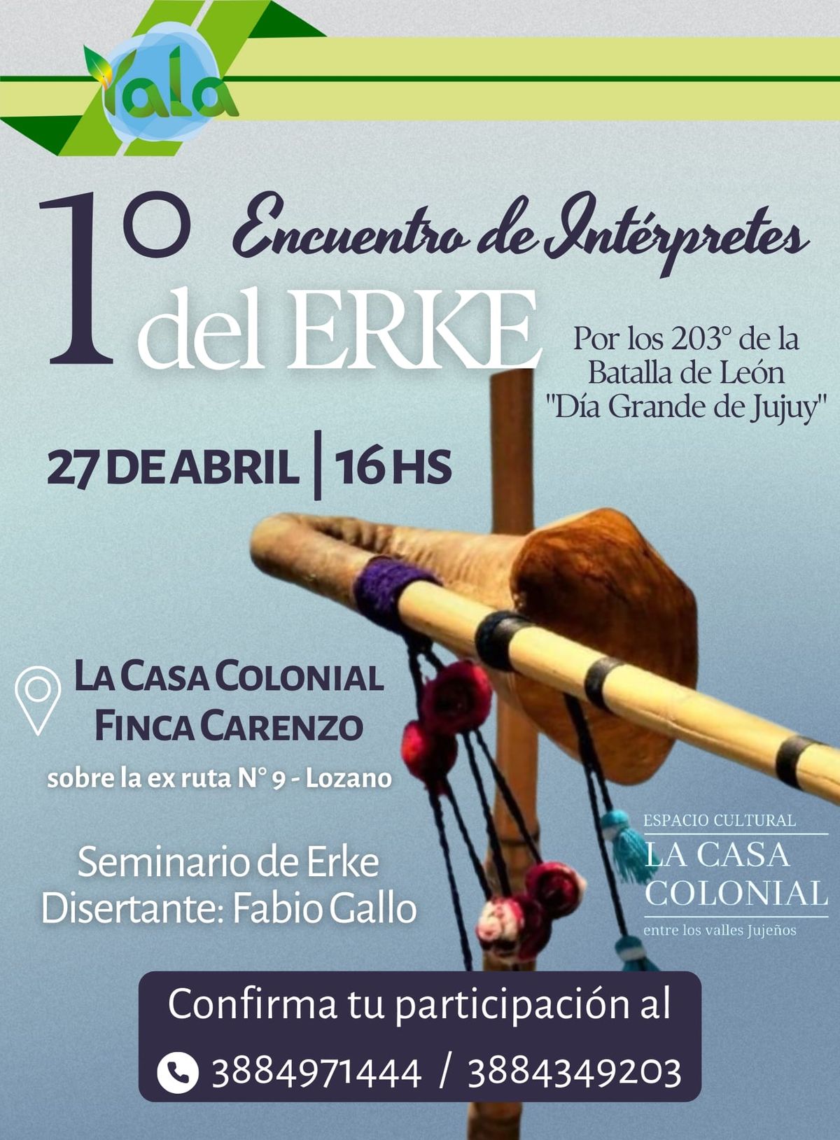 Se viene el Primer Encuentro de intérpretes del Erke