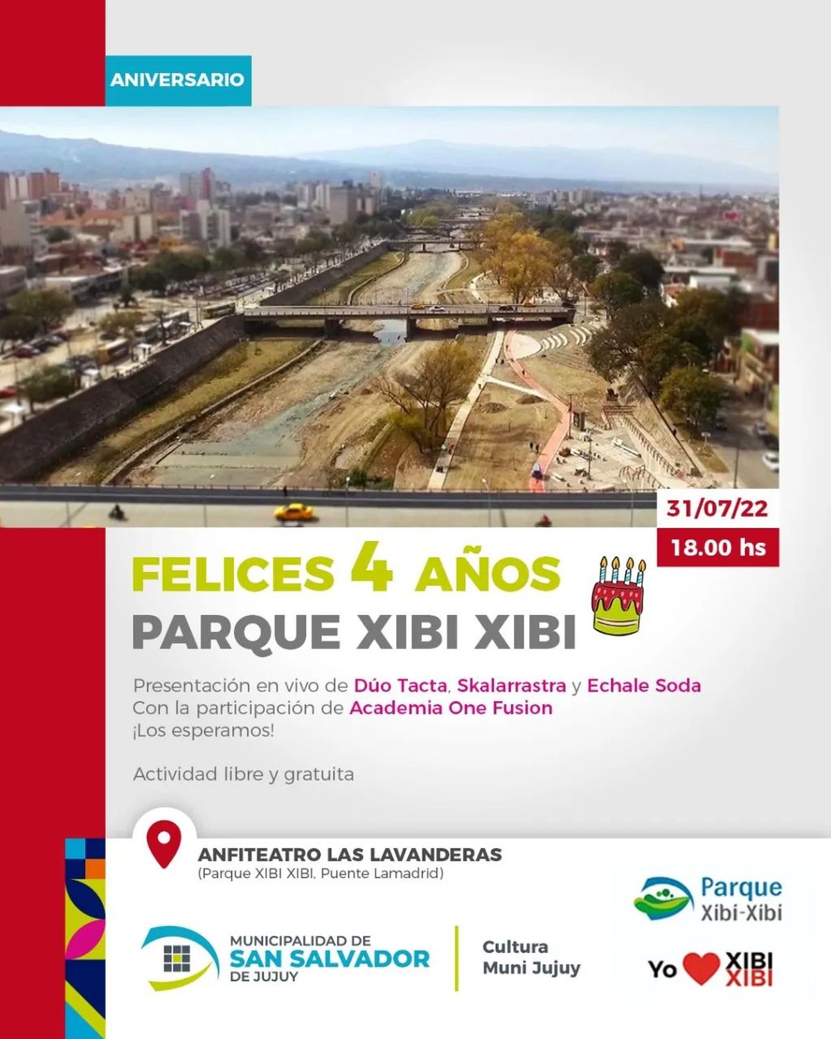 El Parque Xibi Xibi cumple 4 años y lo celebran con música en vivo