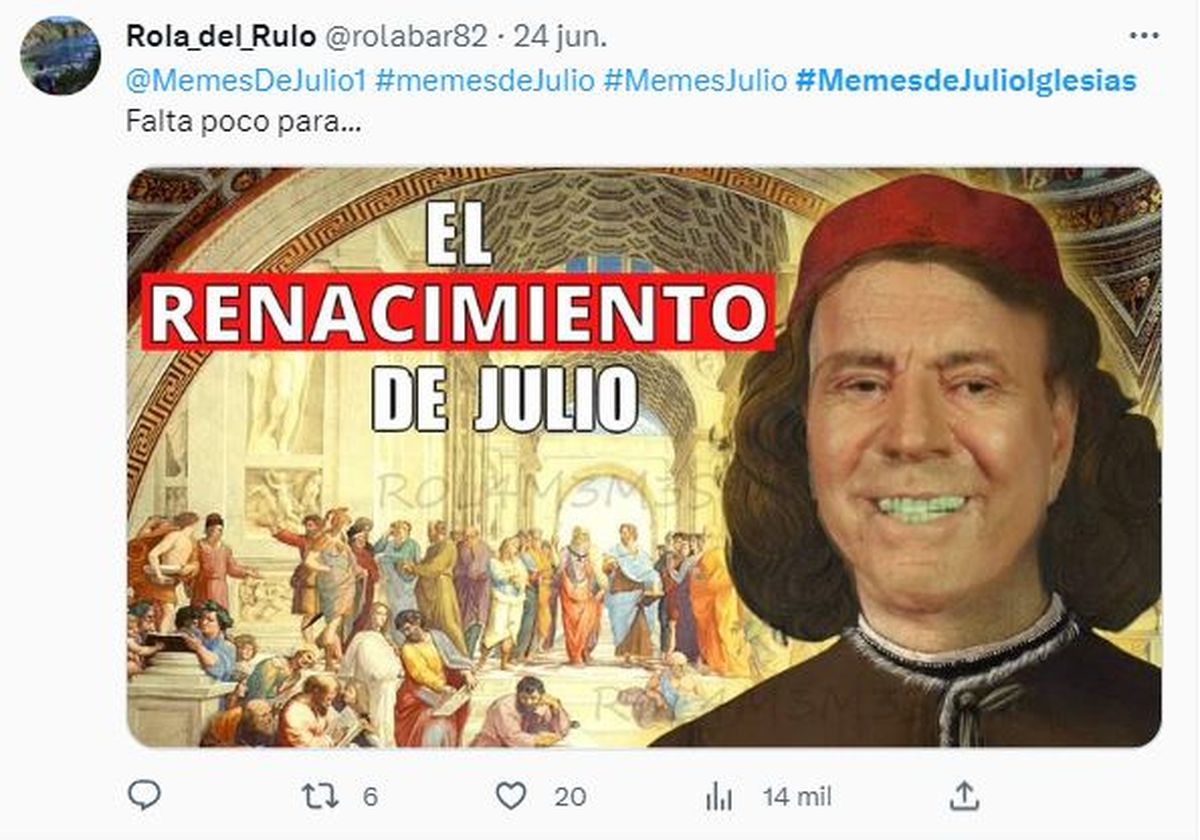 Los mejores memes de Julio Iglesias a horas de que empiece el mes con su nombre