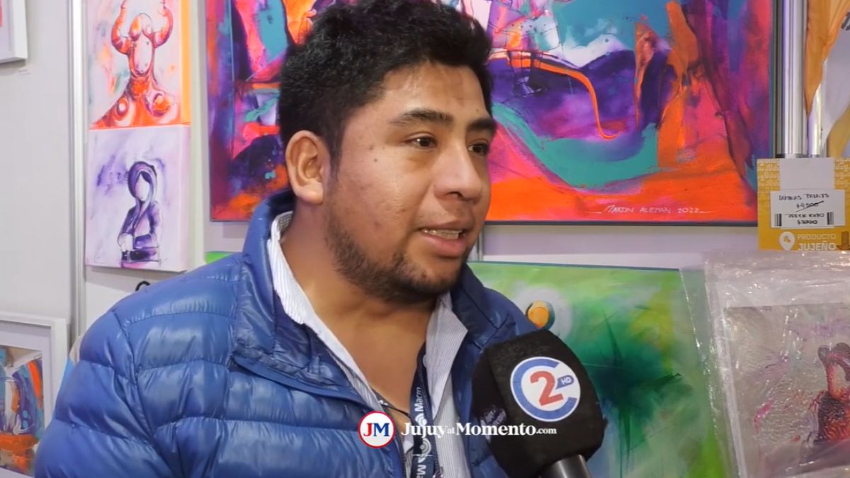 El artista Martín Alemán muestra sus obras en la ExpoJuy